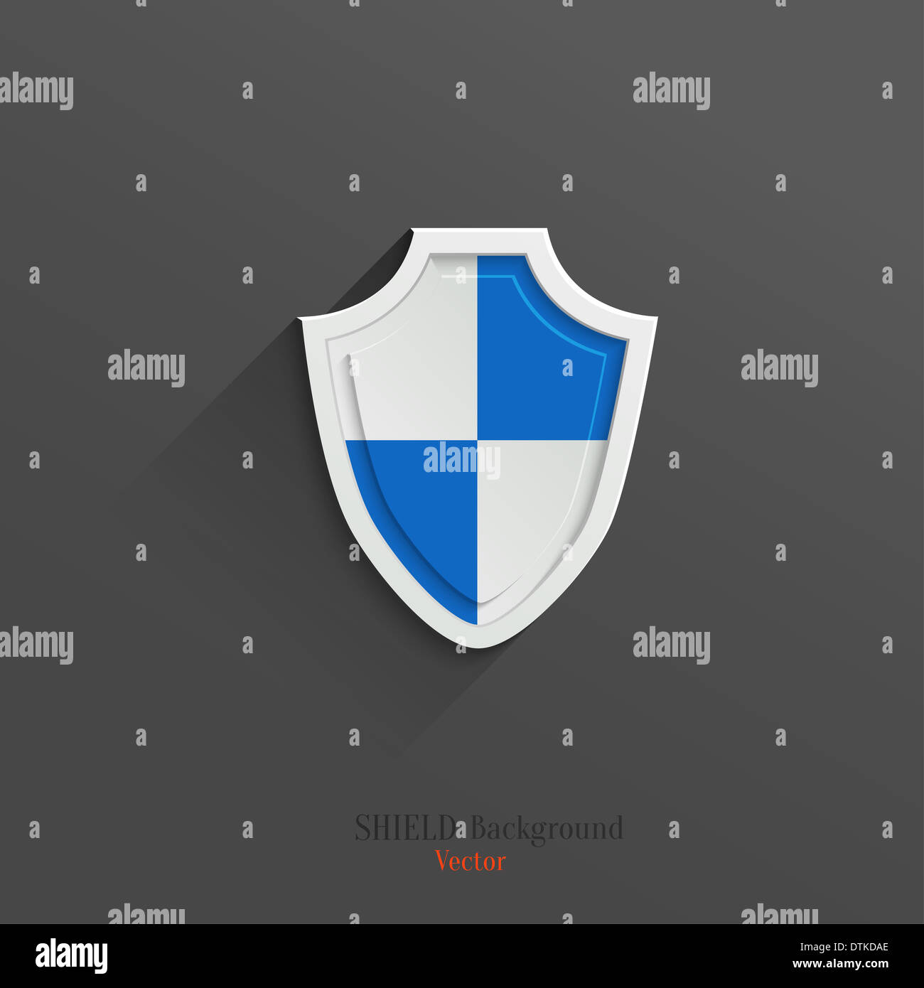 Guardian shield, protection icon in flat style with long shadow Stock ...