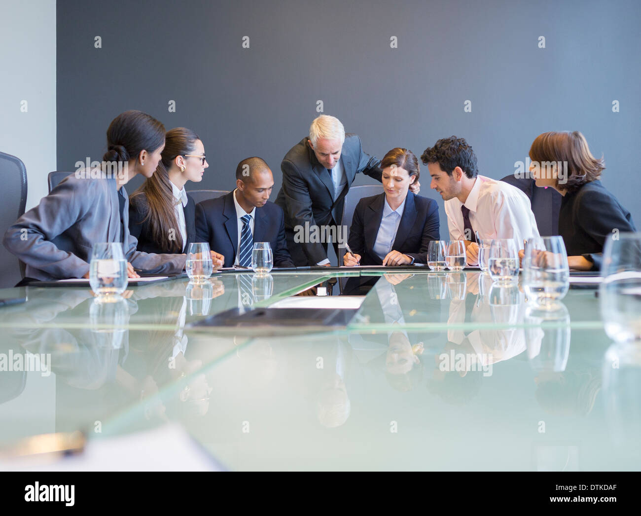 Business people talking in meeting Stock Photo - Alamy
