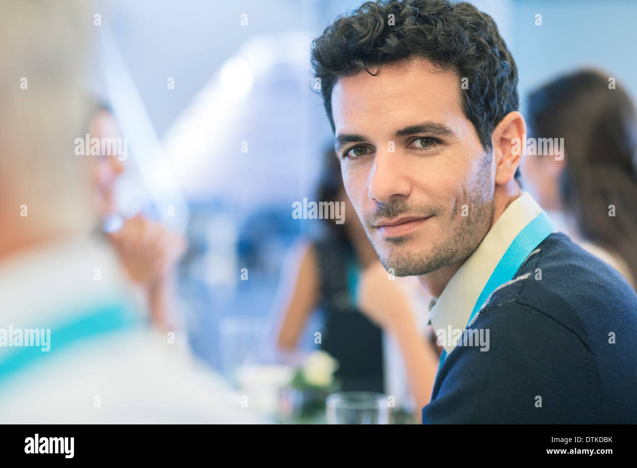 Positive businessman posing camera smile hi-res stock photography and ...