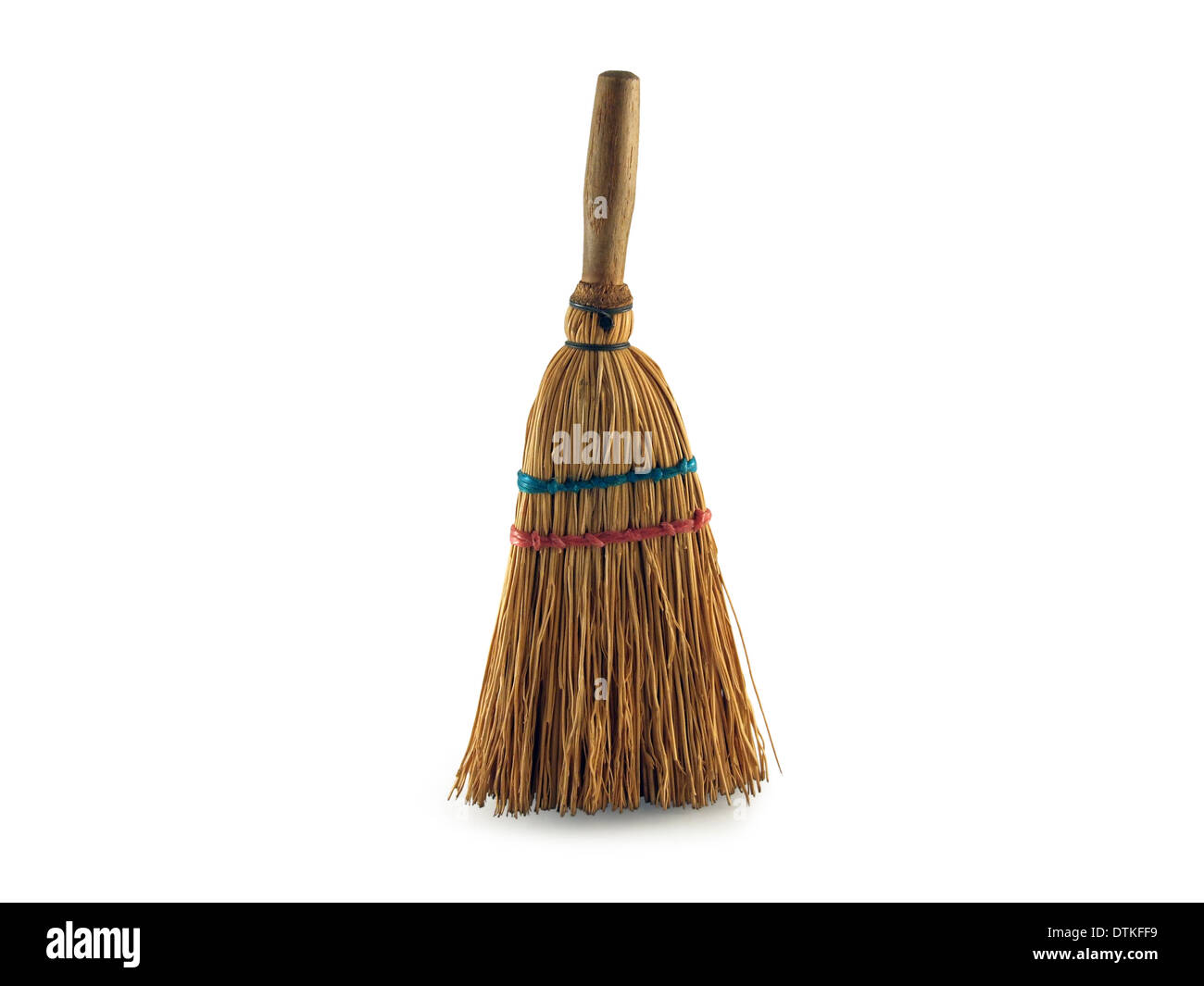 Short sweep traditional broom over white background Stock Photo - Alamy