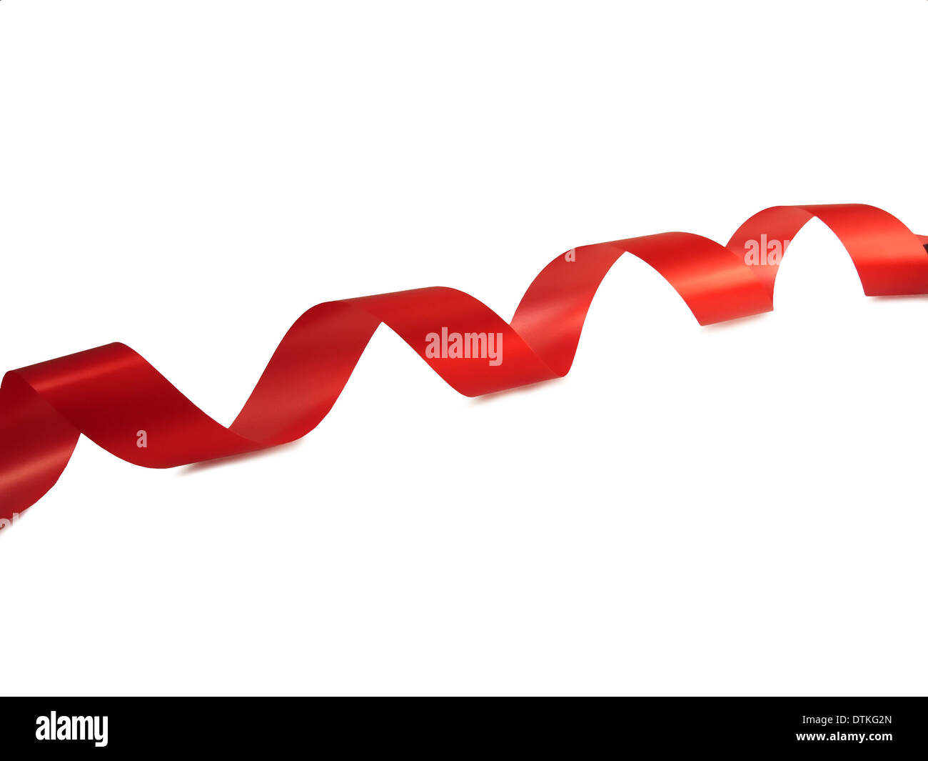 Red ribbon isolated on white background Stock Photo - Alamy