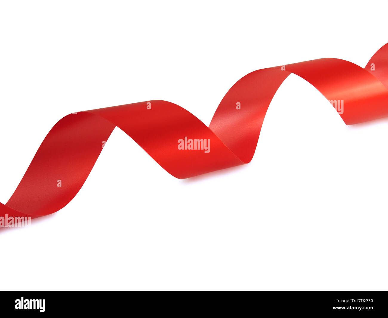 Red ribbon isolated on white background Stock Photo - Alamy