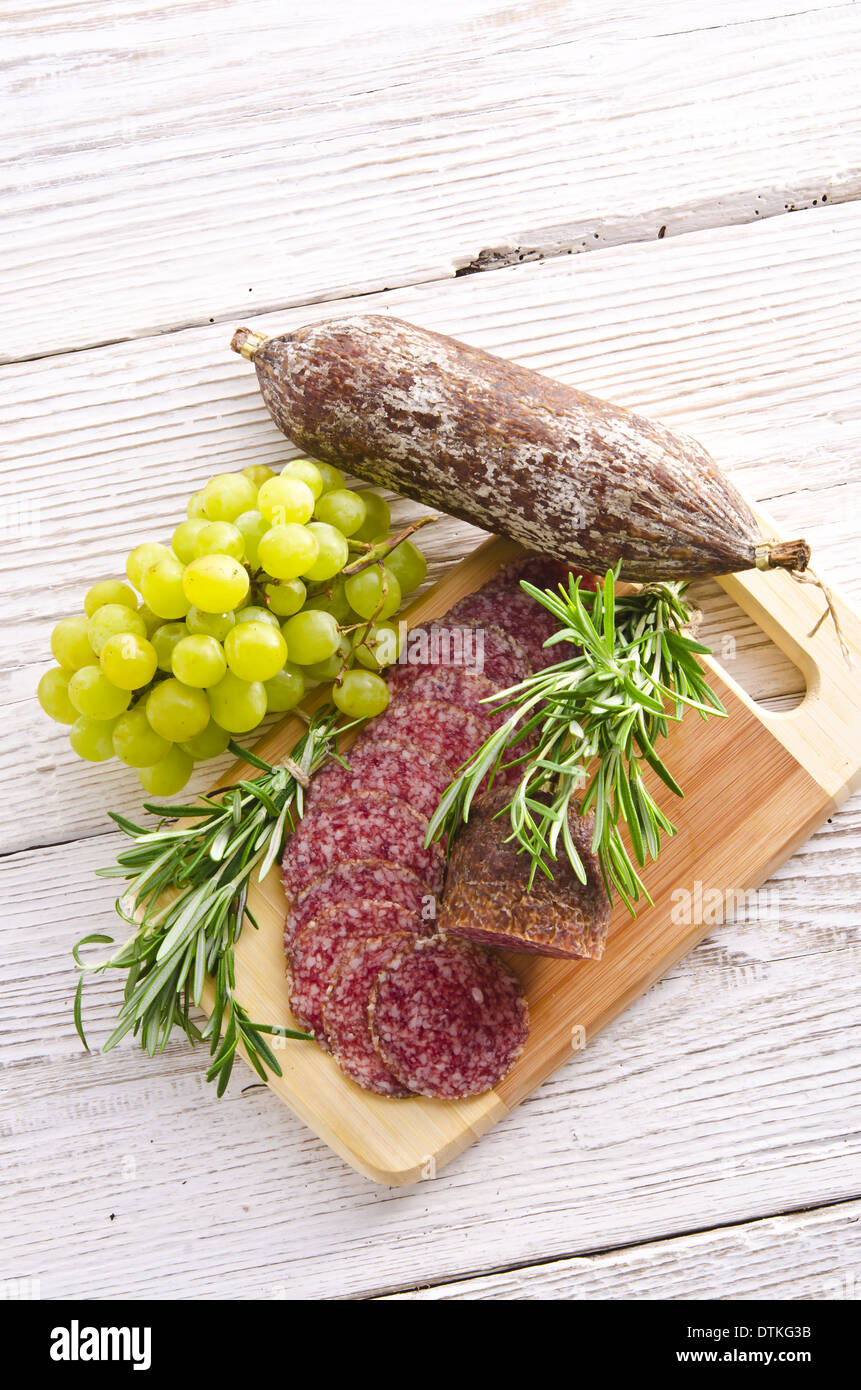 Hungarian spicy salami Stock Photo - Alamy
