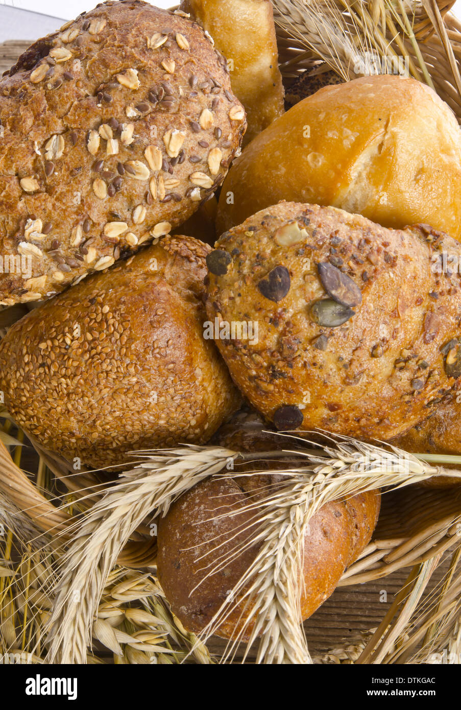 mixed bread rolls Stock Photo - Alamy