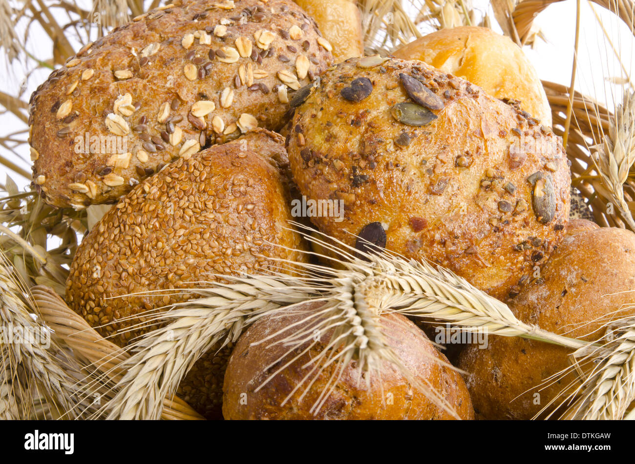 mixed bread rolls Stock Photo - Alamy