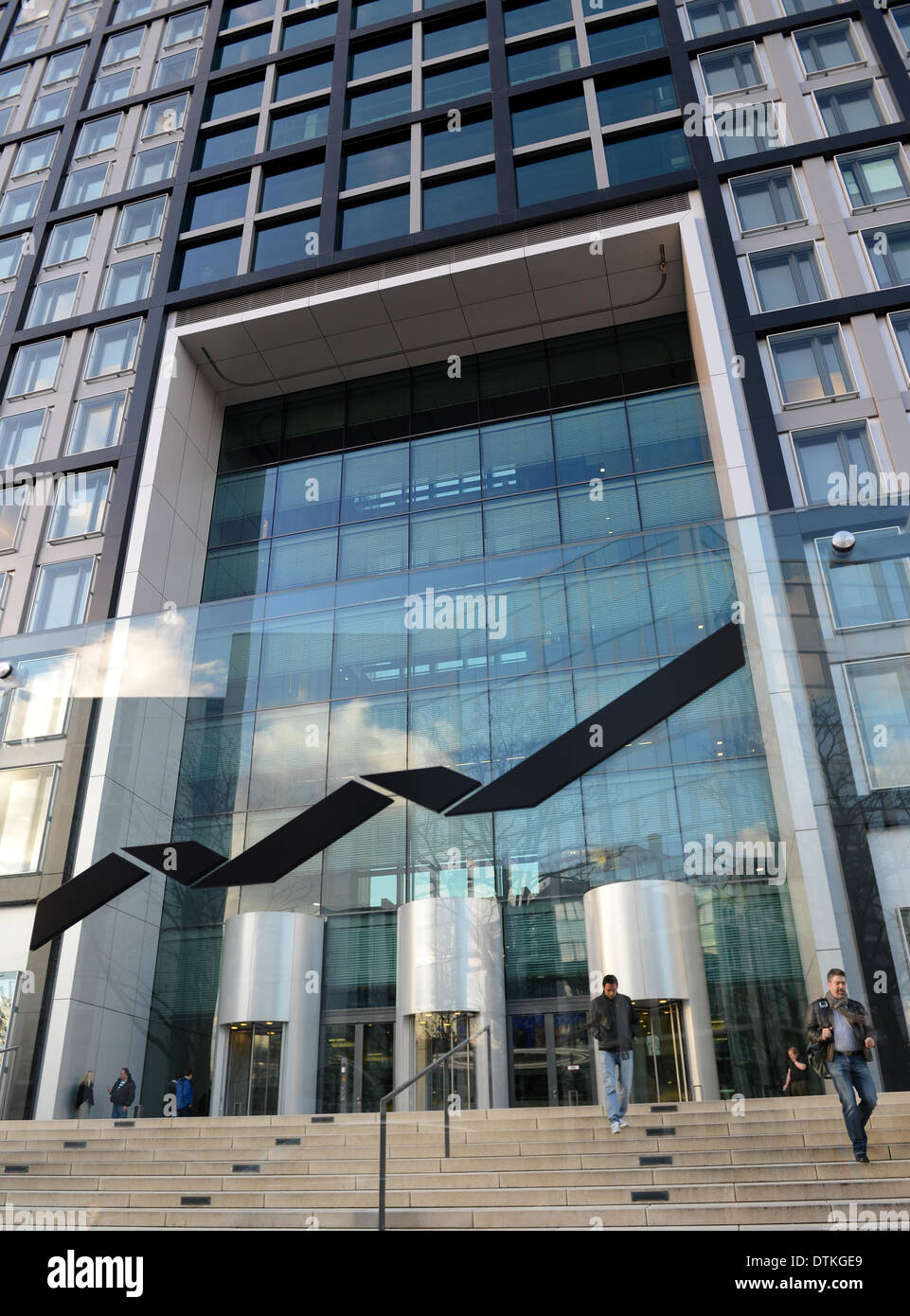 Frankfurt Main, Germany. 19th Feb, 2014. The logo outside of the ...