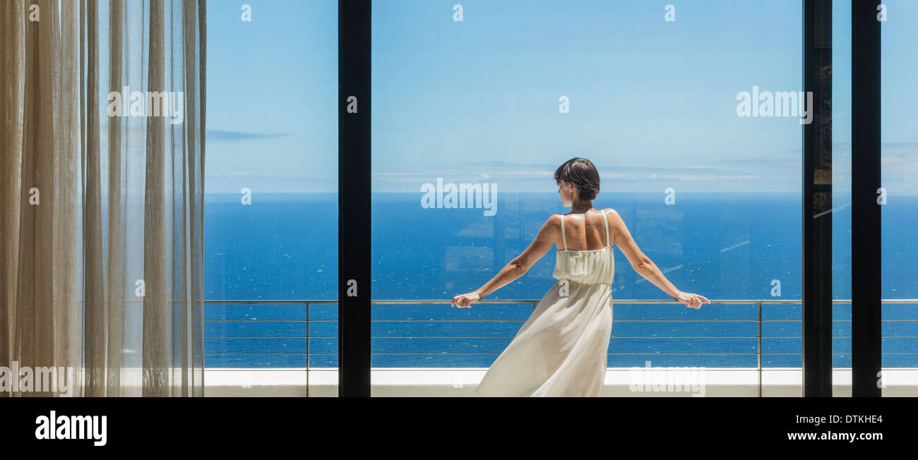 People looking from their balcony hi-res stock photography and images ...