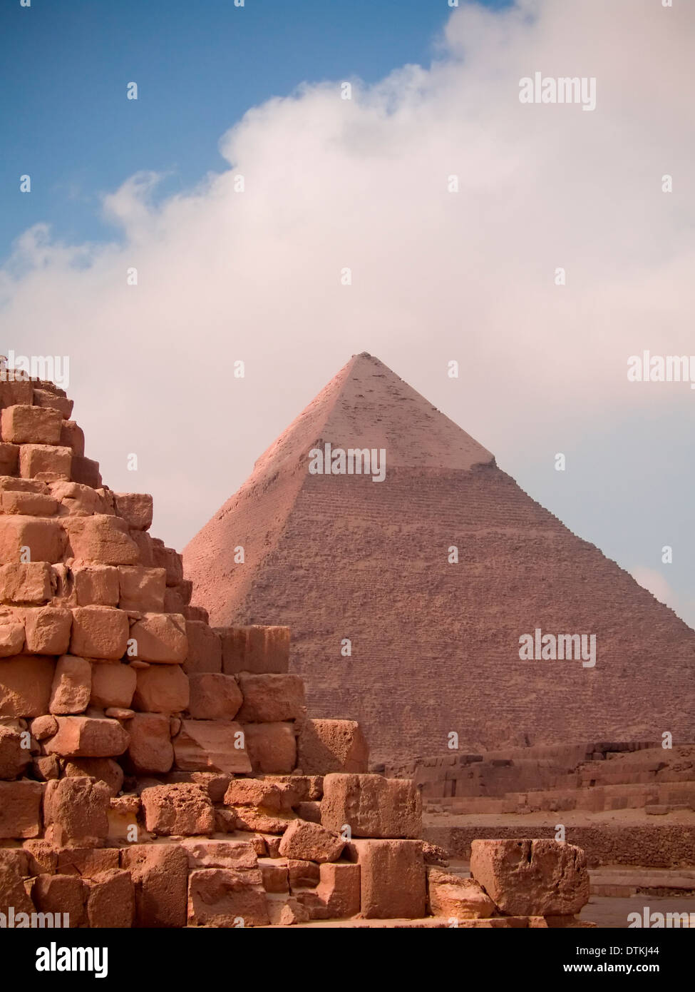 Pyramids in Egypt with sky above Stock Photo - Alamy