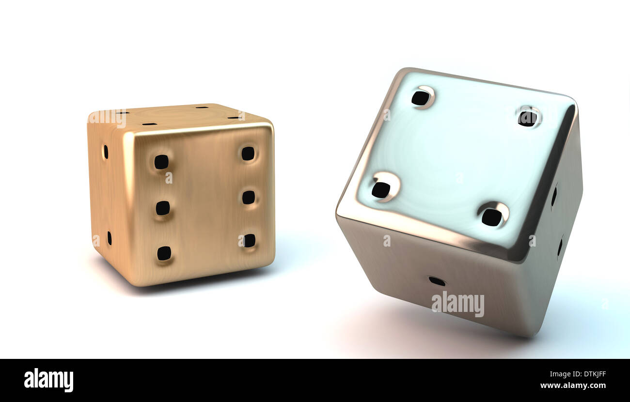 Silver dice hi-res stock photography and images - Alamy