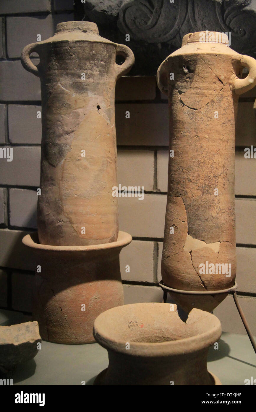 Israel, Upper Galilee, the Archaeological Museum of Hatzor at kibbutz ...