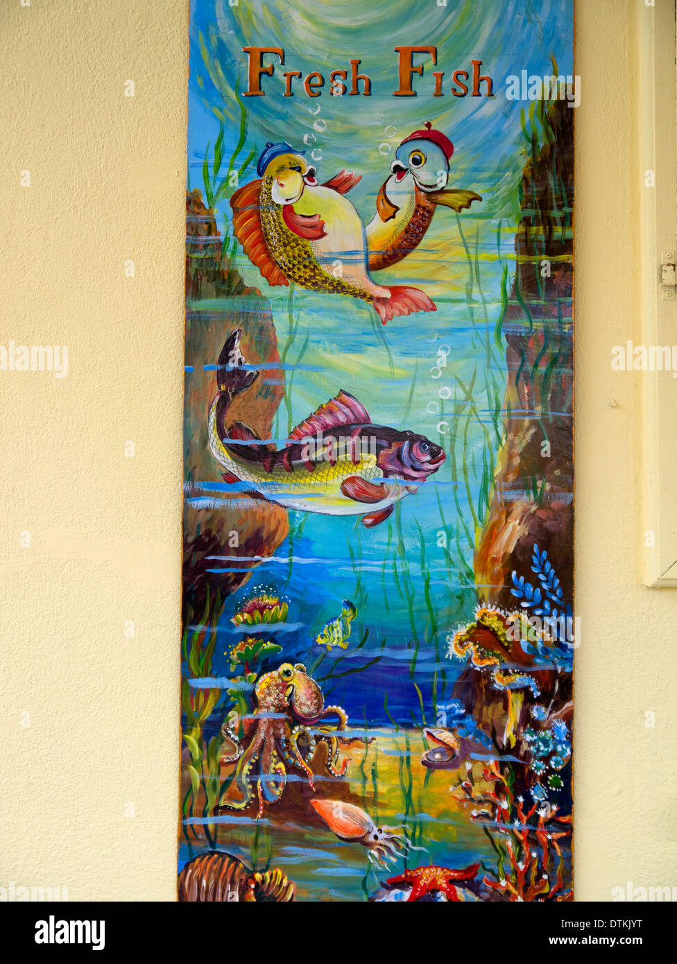 Seafood signs hi-res stock photography and images - Alamy