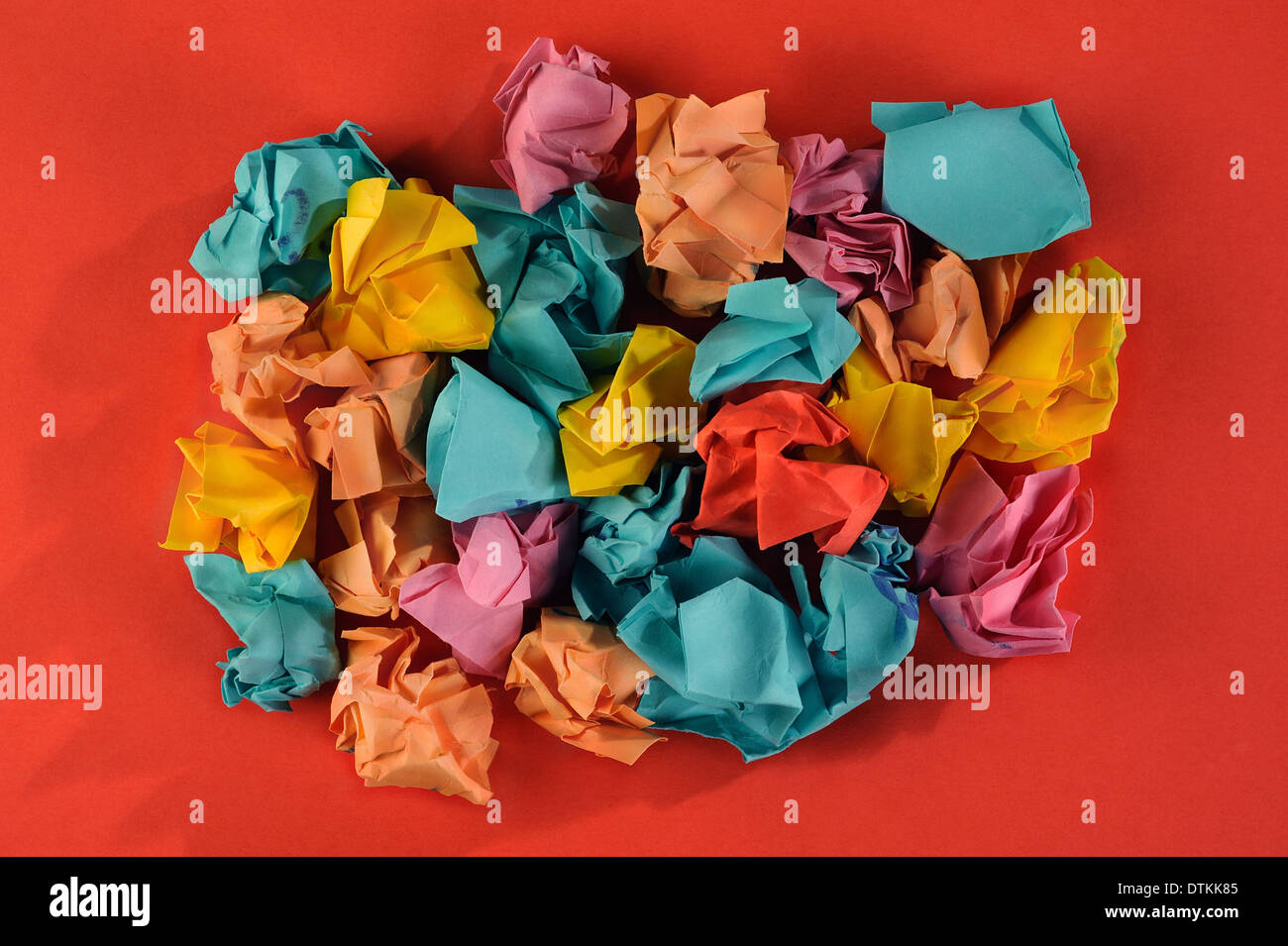 Yellow color crumpled paper ball hi-res stock photography and images ...