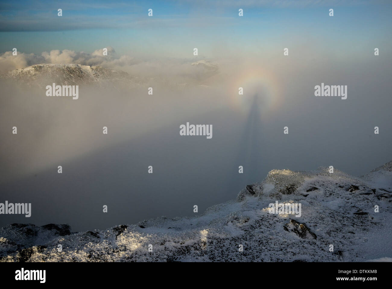 A Broken Spectre on Snowdon Stock Photo - Alamy