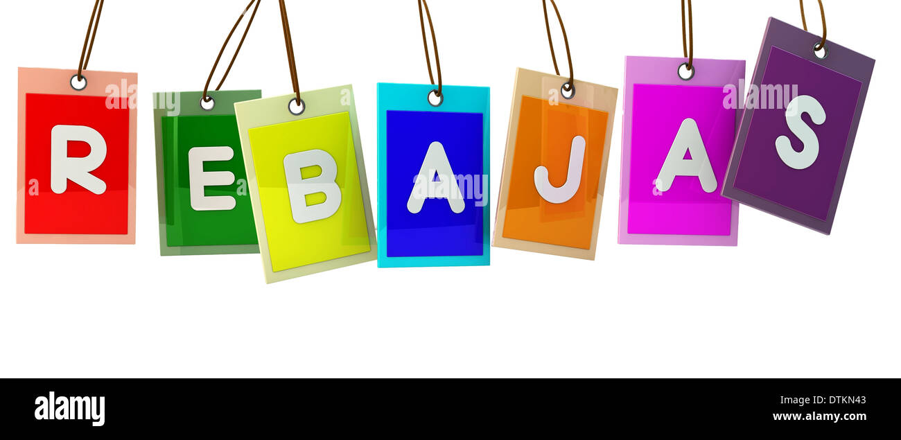 Sale colour tags in 3d on white background Stock Photo - Alamy