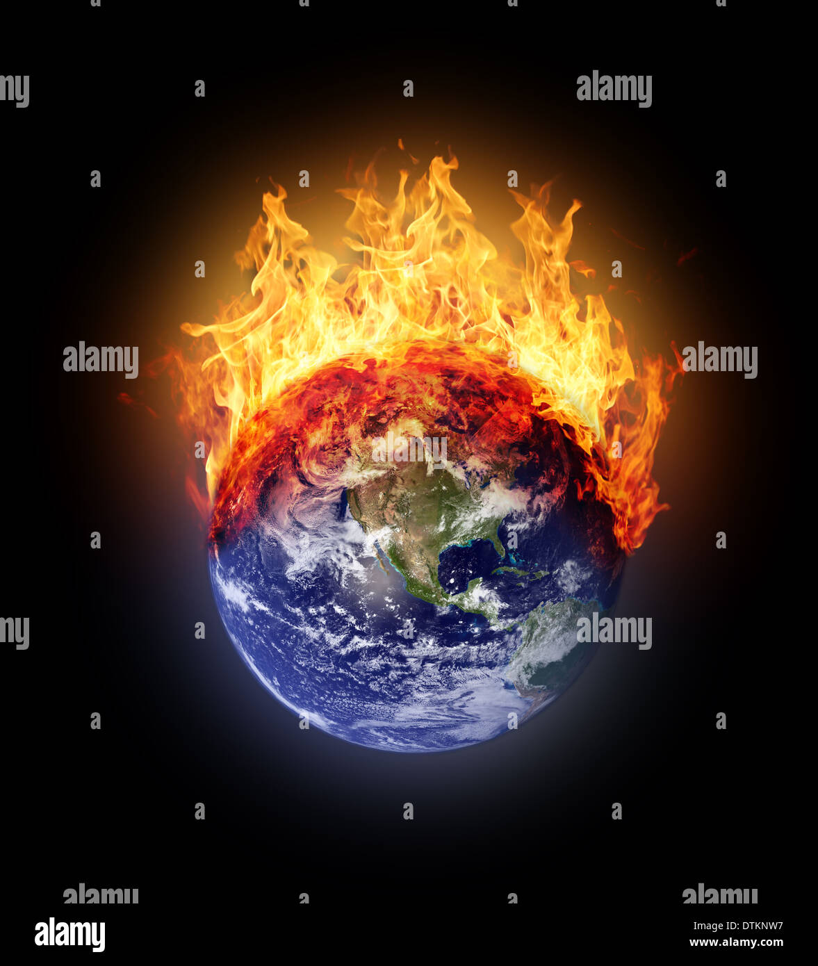 Burning earth globe hi-res stock photography and images - Alamy
