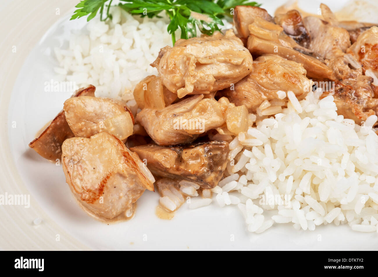 rice with meat Stock Photo - Alamy