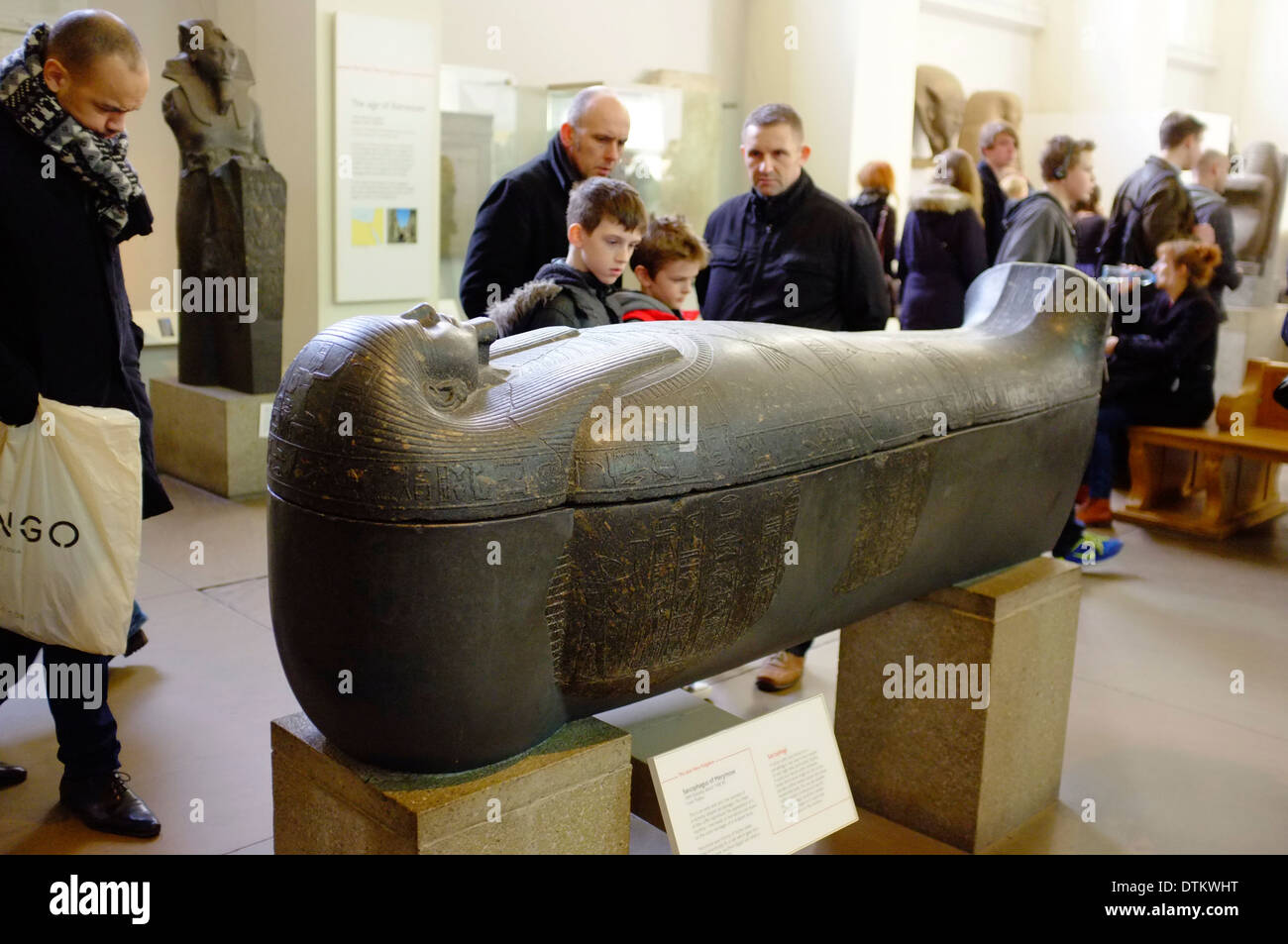 Egyptian artifacts at the British Museum, London, England Stock Photo ...