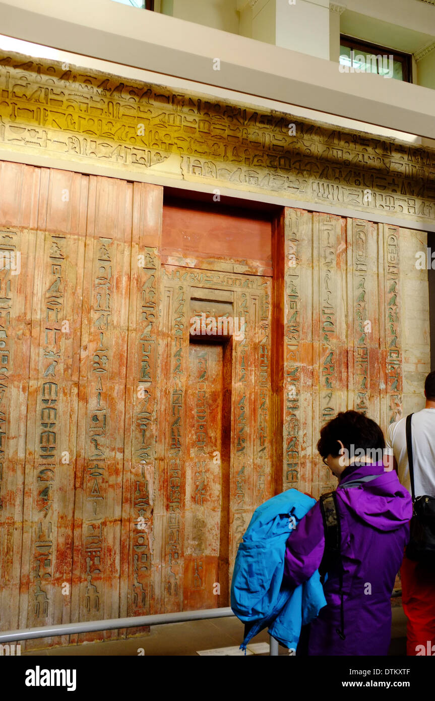 Egyptian artifacts at the British Museum, London, England Stock Photo ...