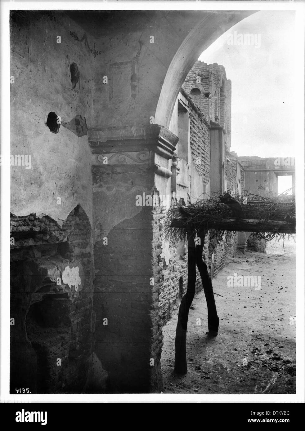 This photograph shows the ruins of Mission Tumacacori near Tucson ...
