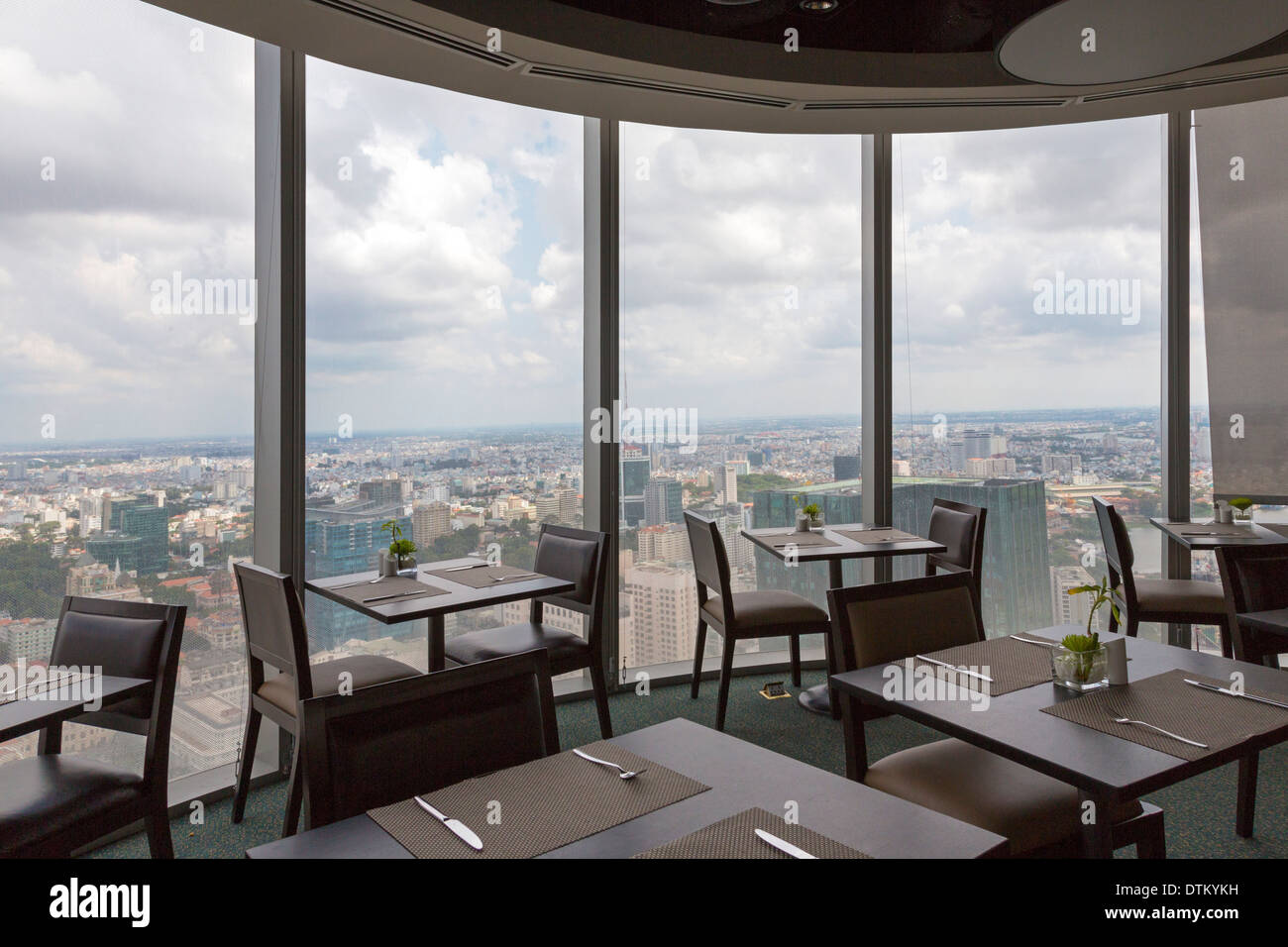 Restaurant at Bitexco Financial Tower, Ho Chi Minh City, Vietnam Stock ...