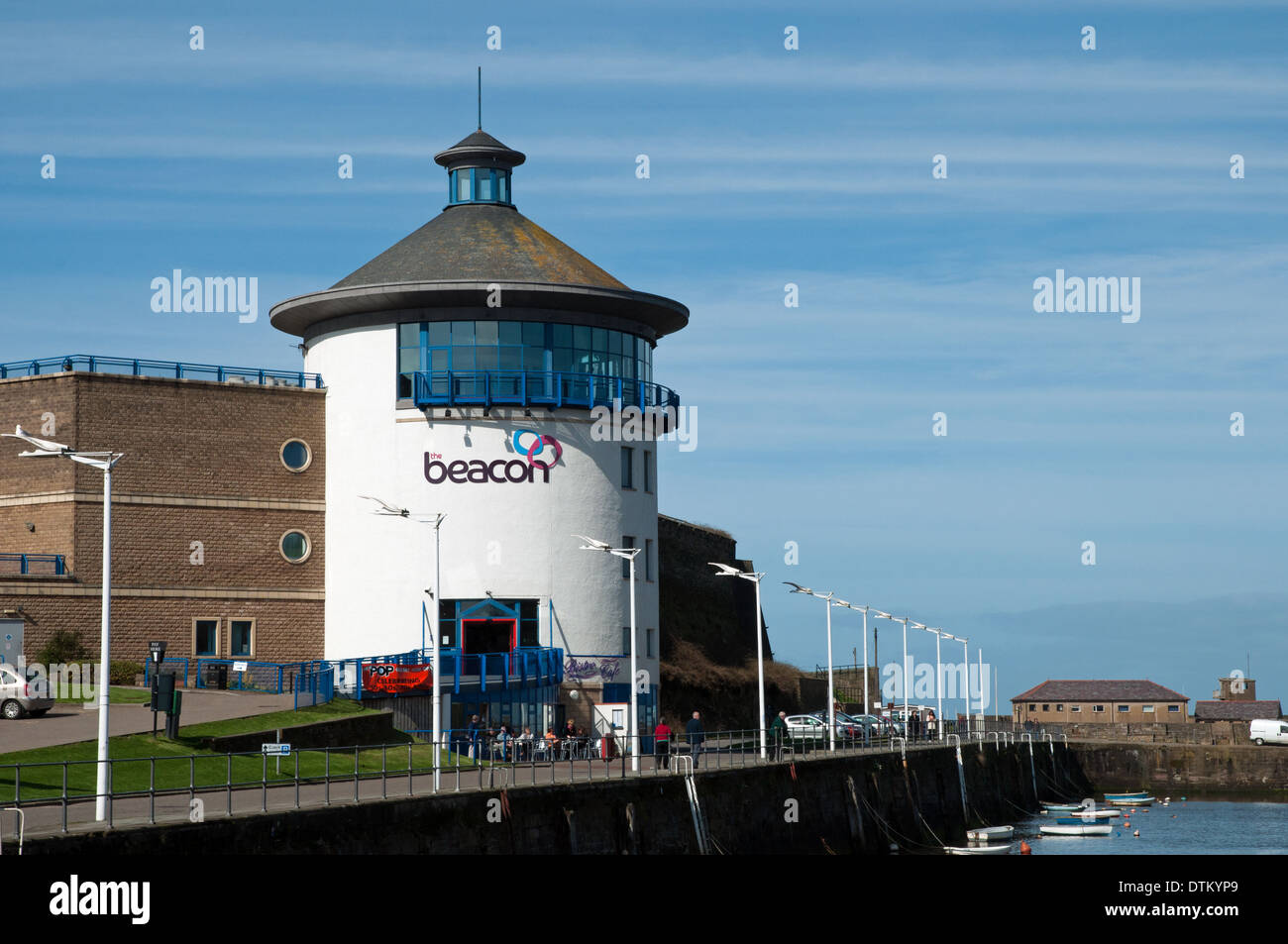 Beacon cafe and gallery Whitehaven harbour Cumbria England Stock Photo ...