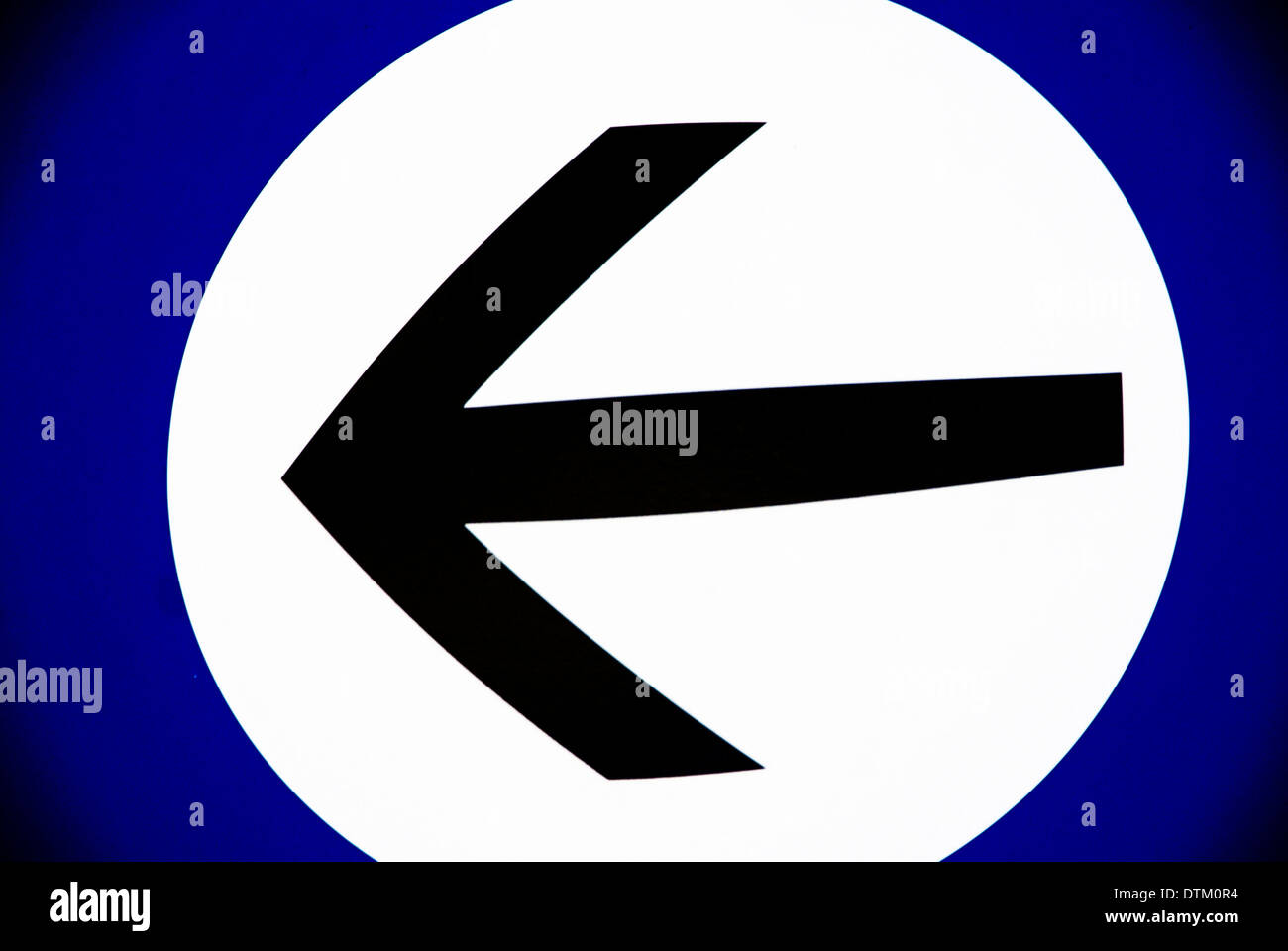 Traffic sign direction arrow Stock Photo - Alamy