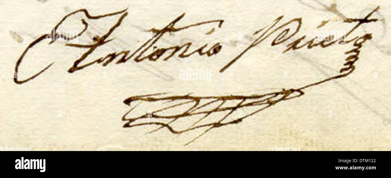 A historical document showing the signature of Jose Antonio Prieto from ...