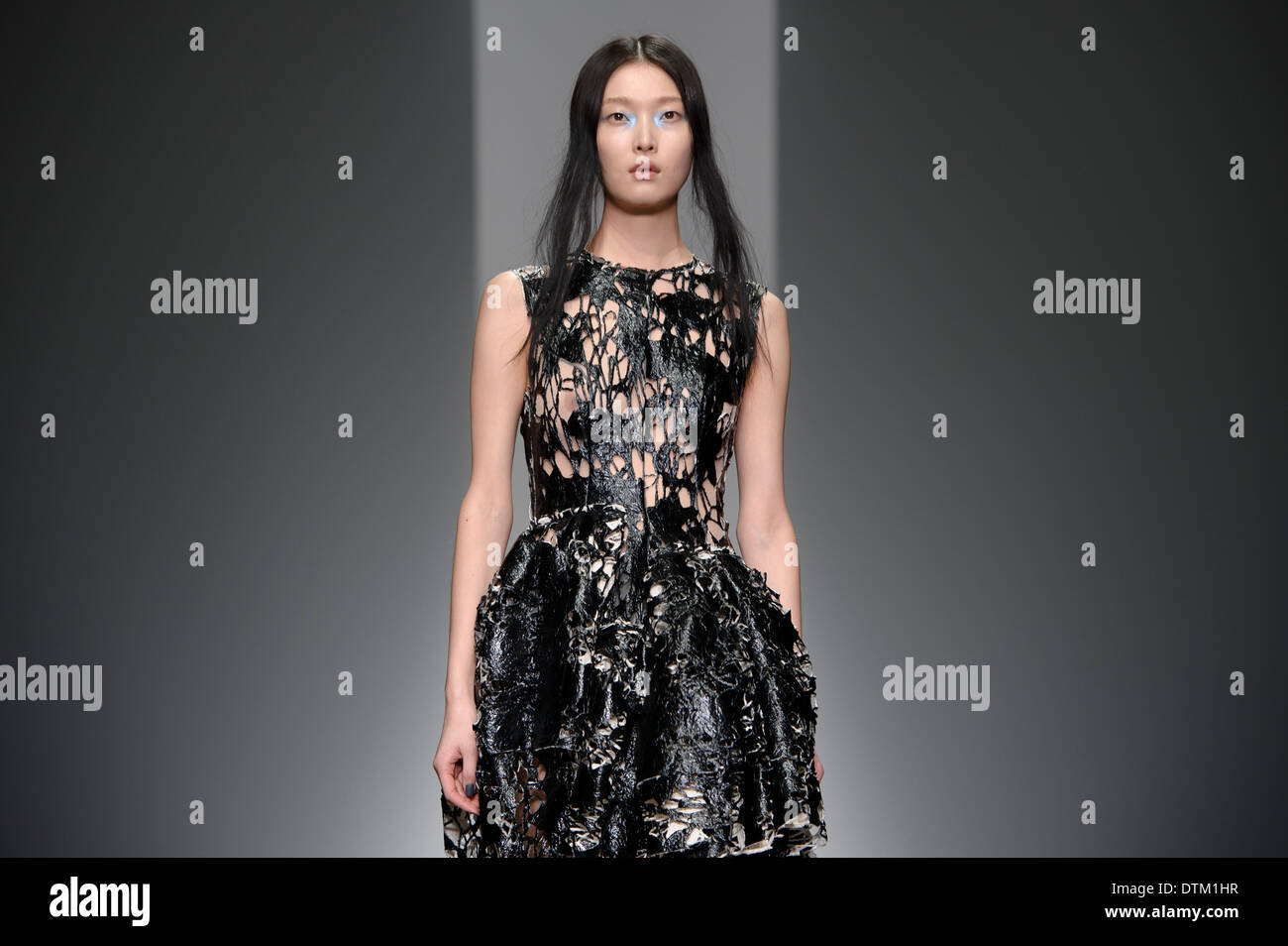 A model wears a design created by John Rocha during London Fashion Week ...