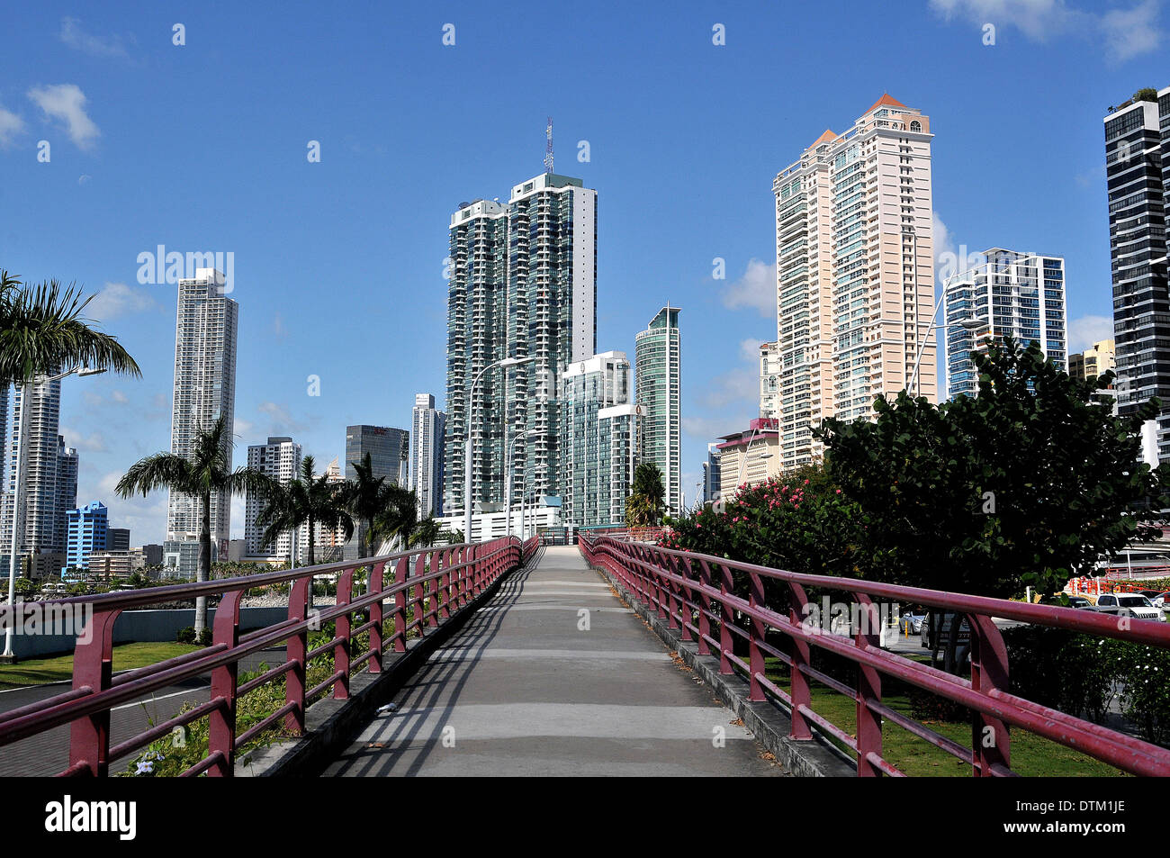 walkway modern buildings Miramar Panama city Panama Stock Photo - Alamy
