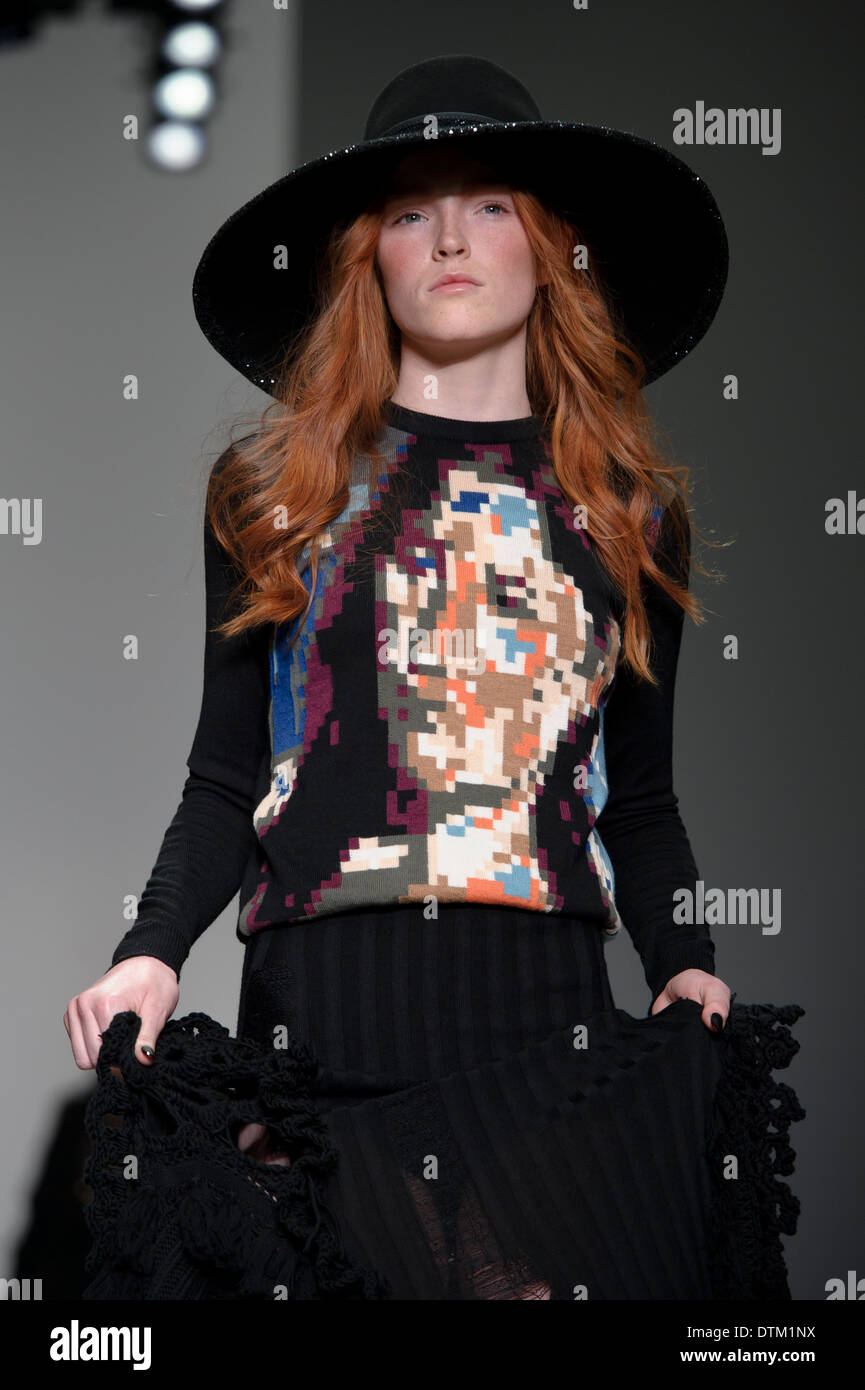 A model wears a design created by Sister by Sibling during London ...