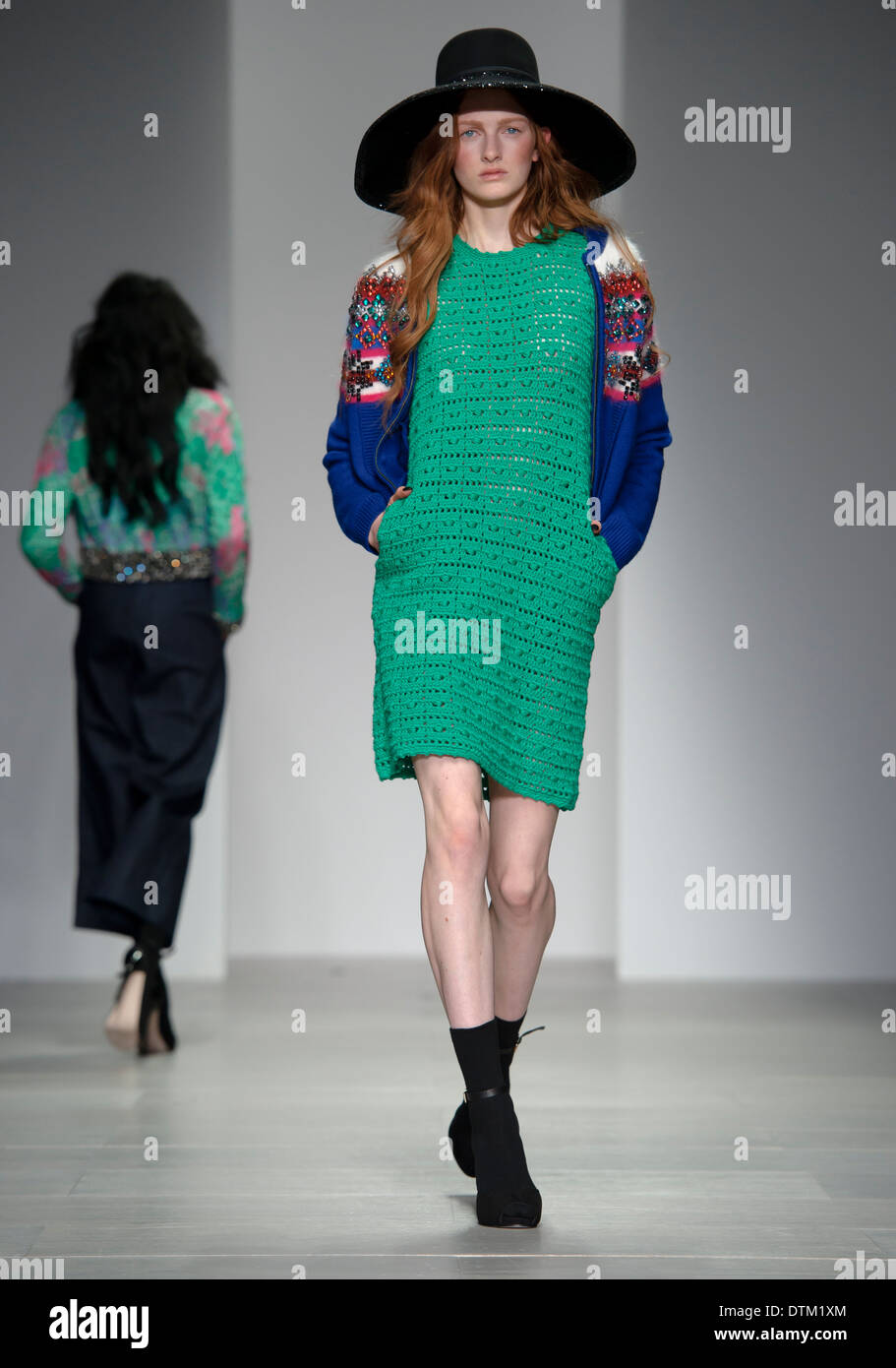 A model wears a design created by Sister by Sibling during London ...