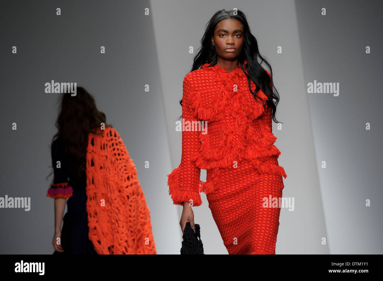 A model wears a design created by Sister by Sibling during London ...