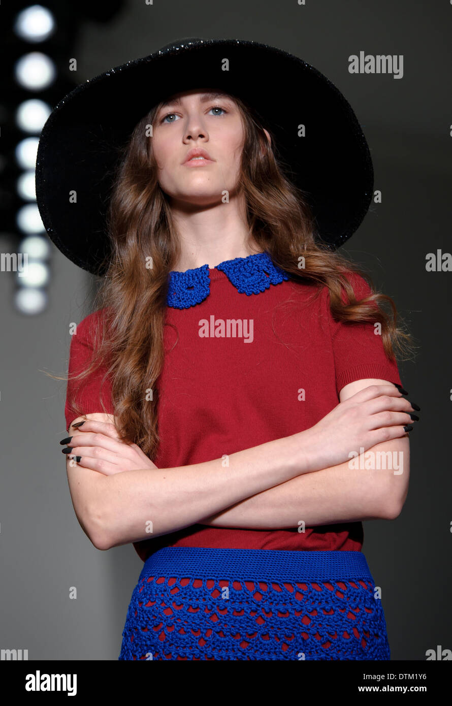 A model wears a design created by Sister by Sibling during London ...