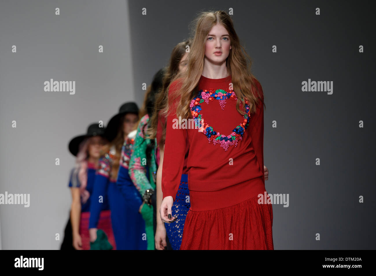 A model wears a design created by Sister by Sibling during London ...