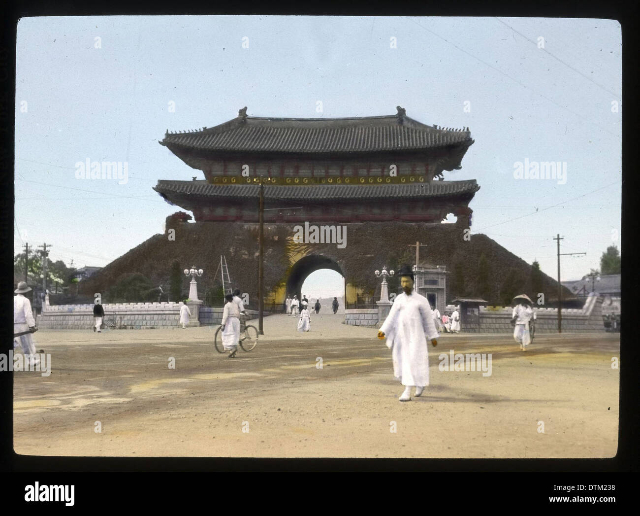 This photograph captures the south gate entrance to Seoul, providing a ...