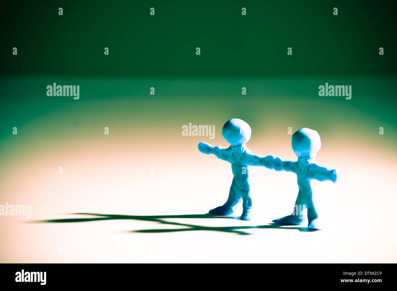 Plasticine Chain Men, concept of Teamwork Stock Photo - Alamy