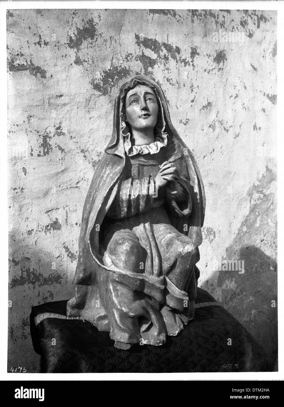 A photograph of the statue of Santa Lucia at Mission Santa Barbara ...