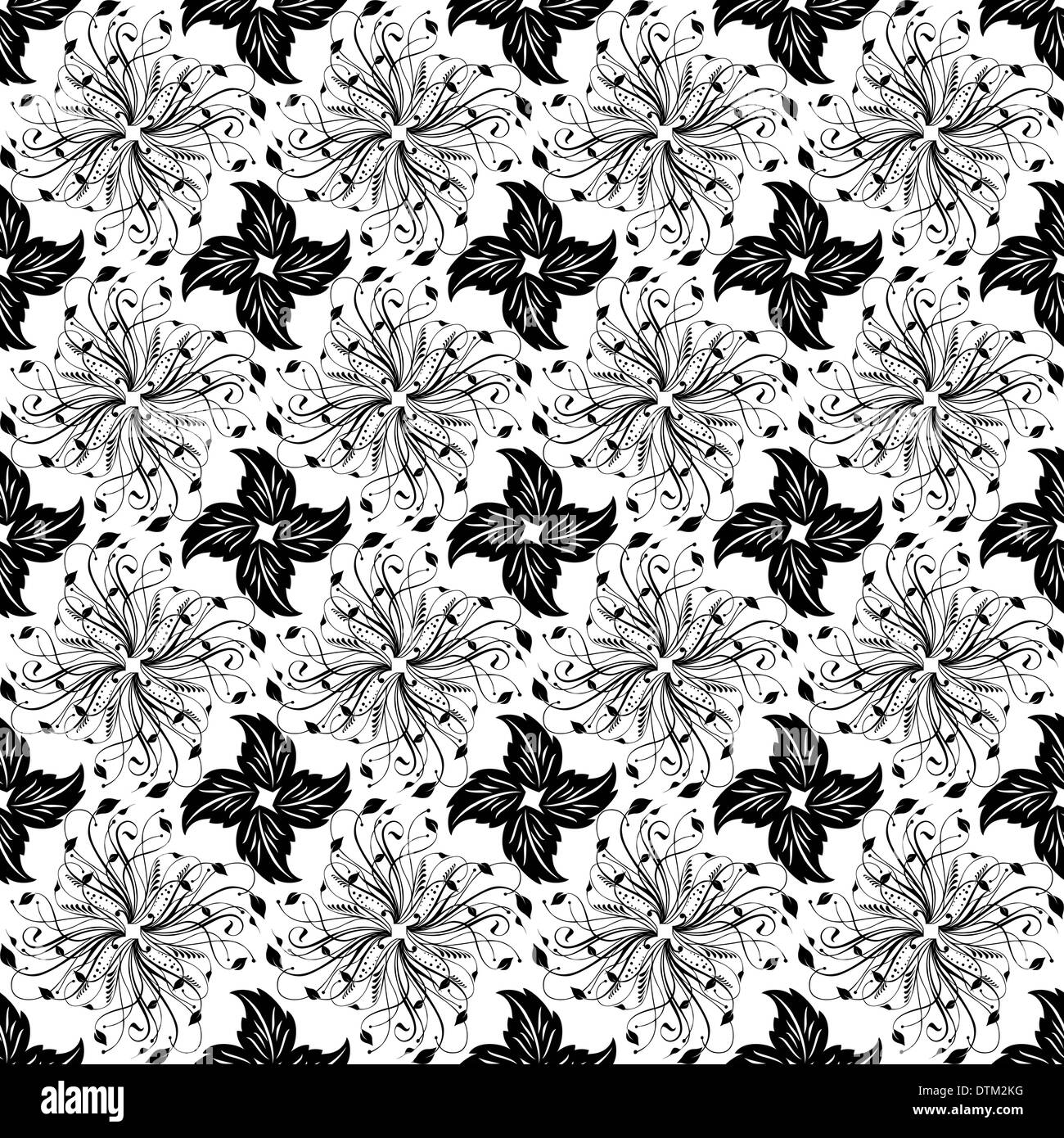 Seamless Floral Pattern Stock Photo - Alamy