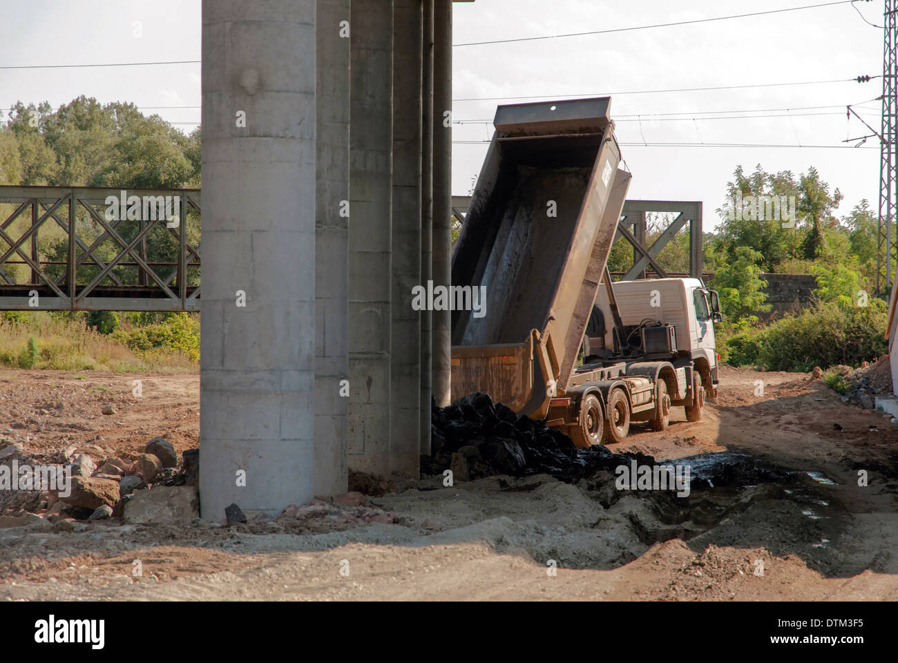 Construction and repair of highway Stock Photo - Alamy