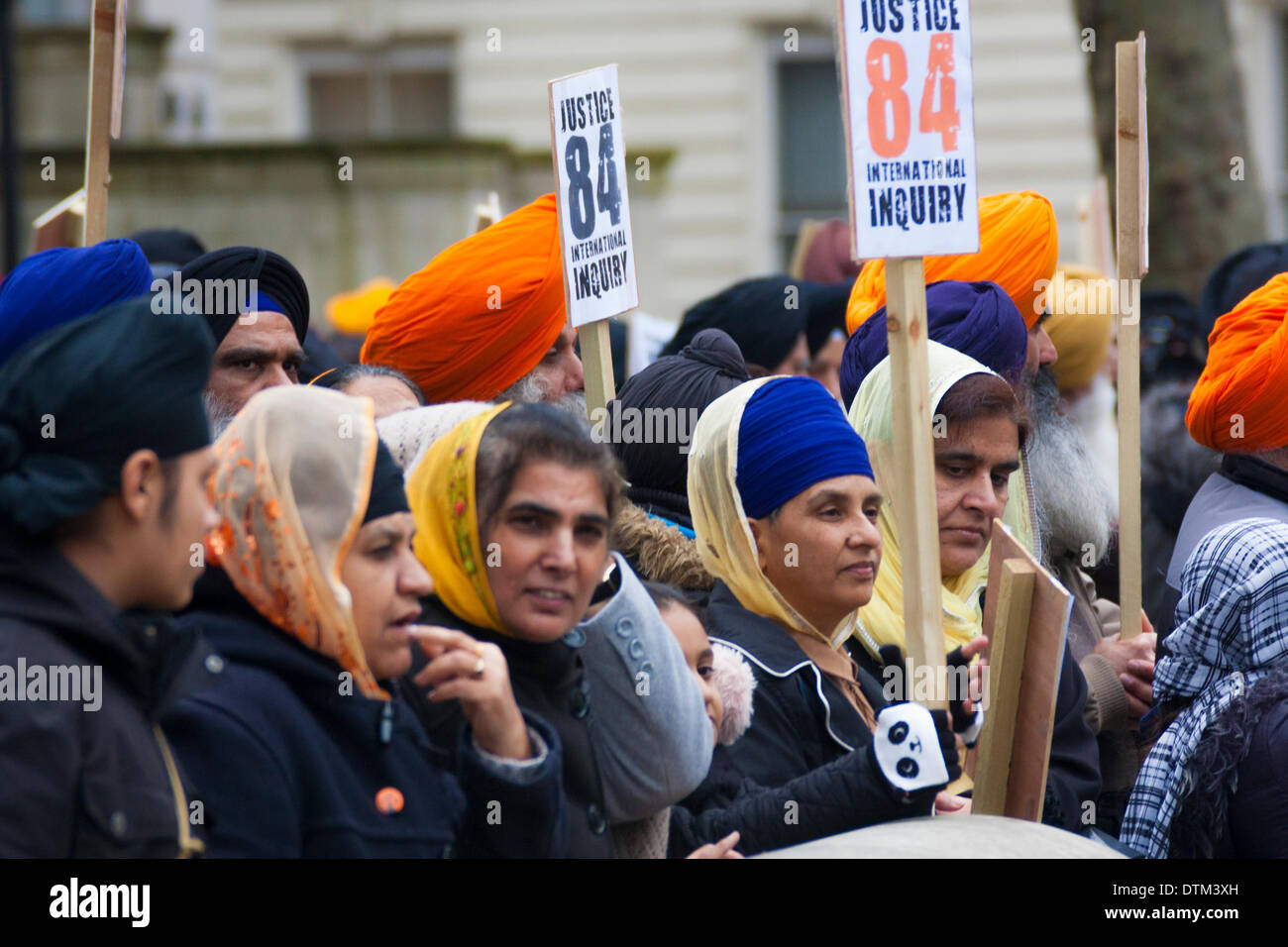 London, February 20th 2014. Sikhs from all over the UK gathered to ...