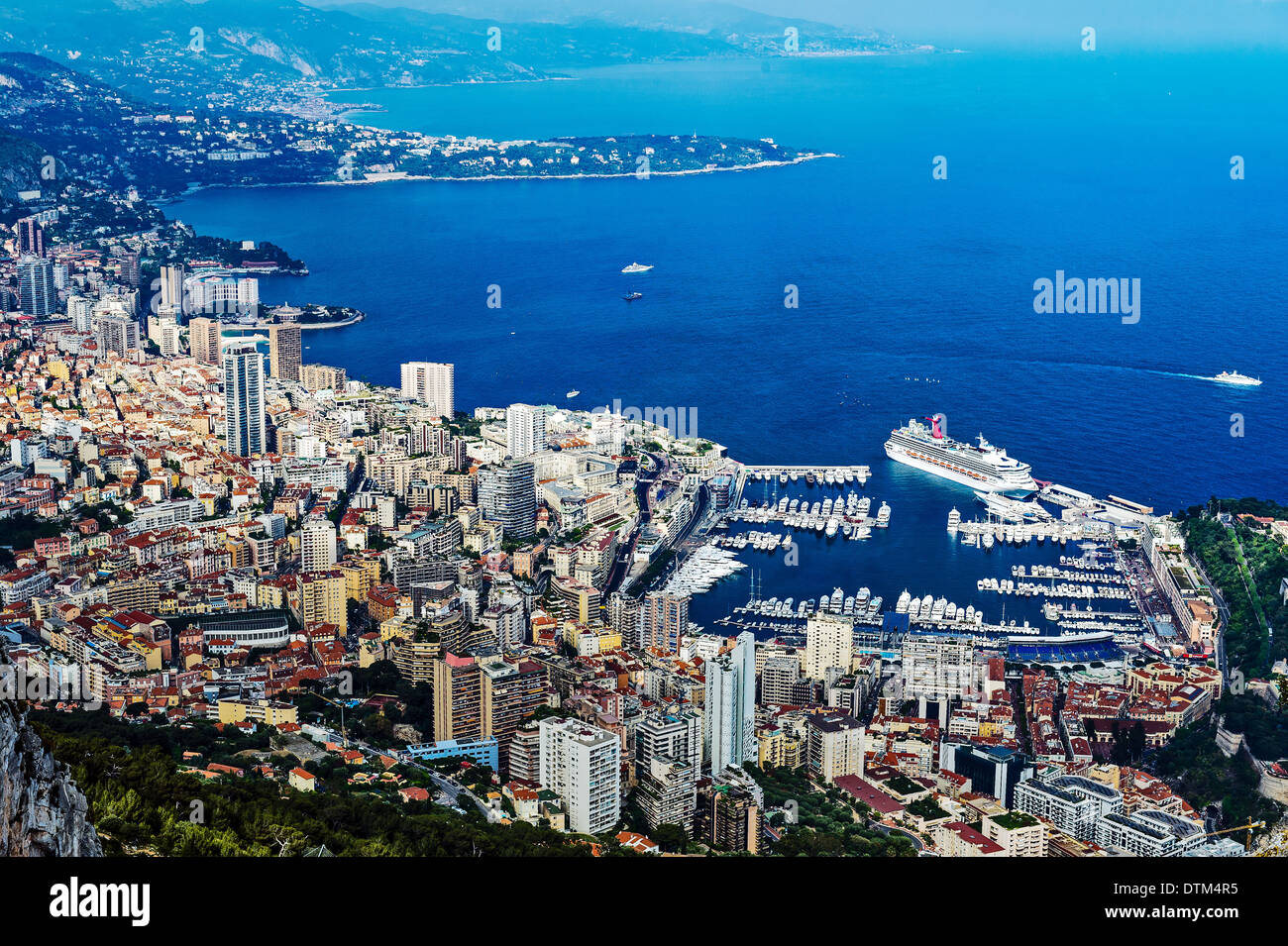 Europe, France, Principality of Monaco, Monte Carlo. General View from ...