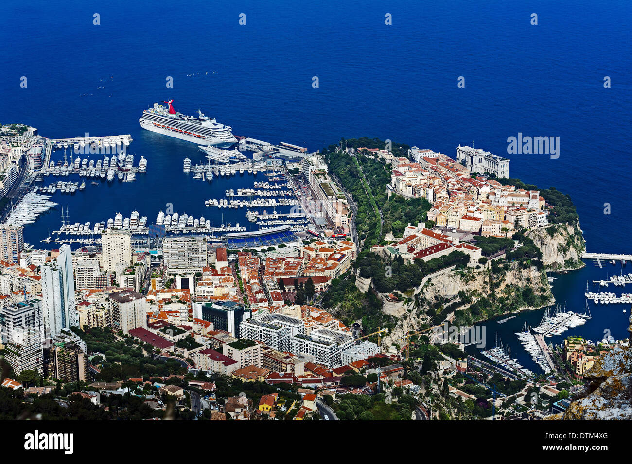 Europe, France, Principality of Monaco, Monte Carlo. The rock and the ...
