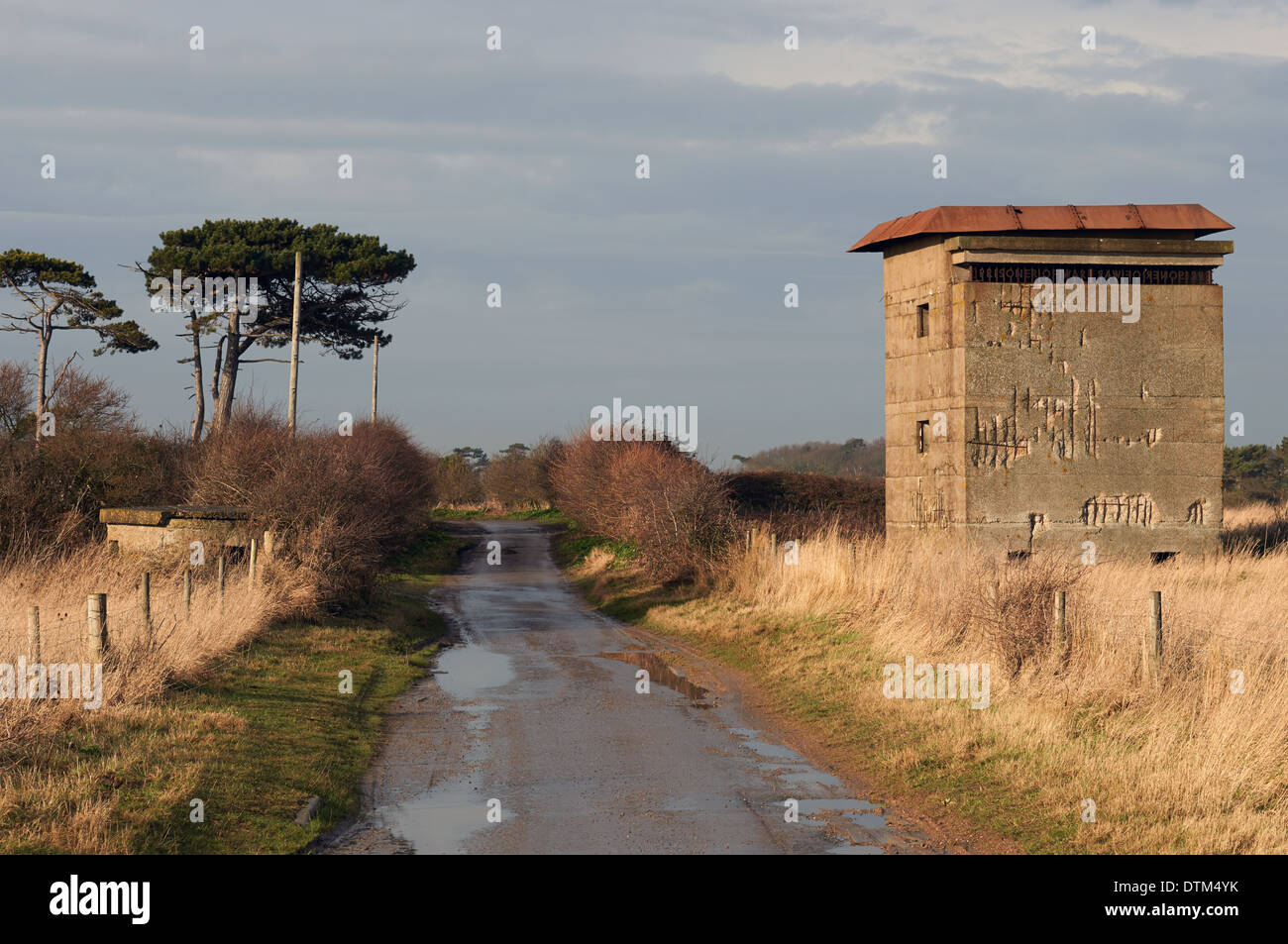 WW2 observation tower, East Lane, Bawdsey, Suffolk Stock Photo - Alamy