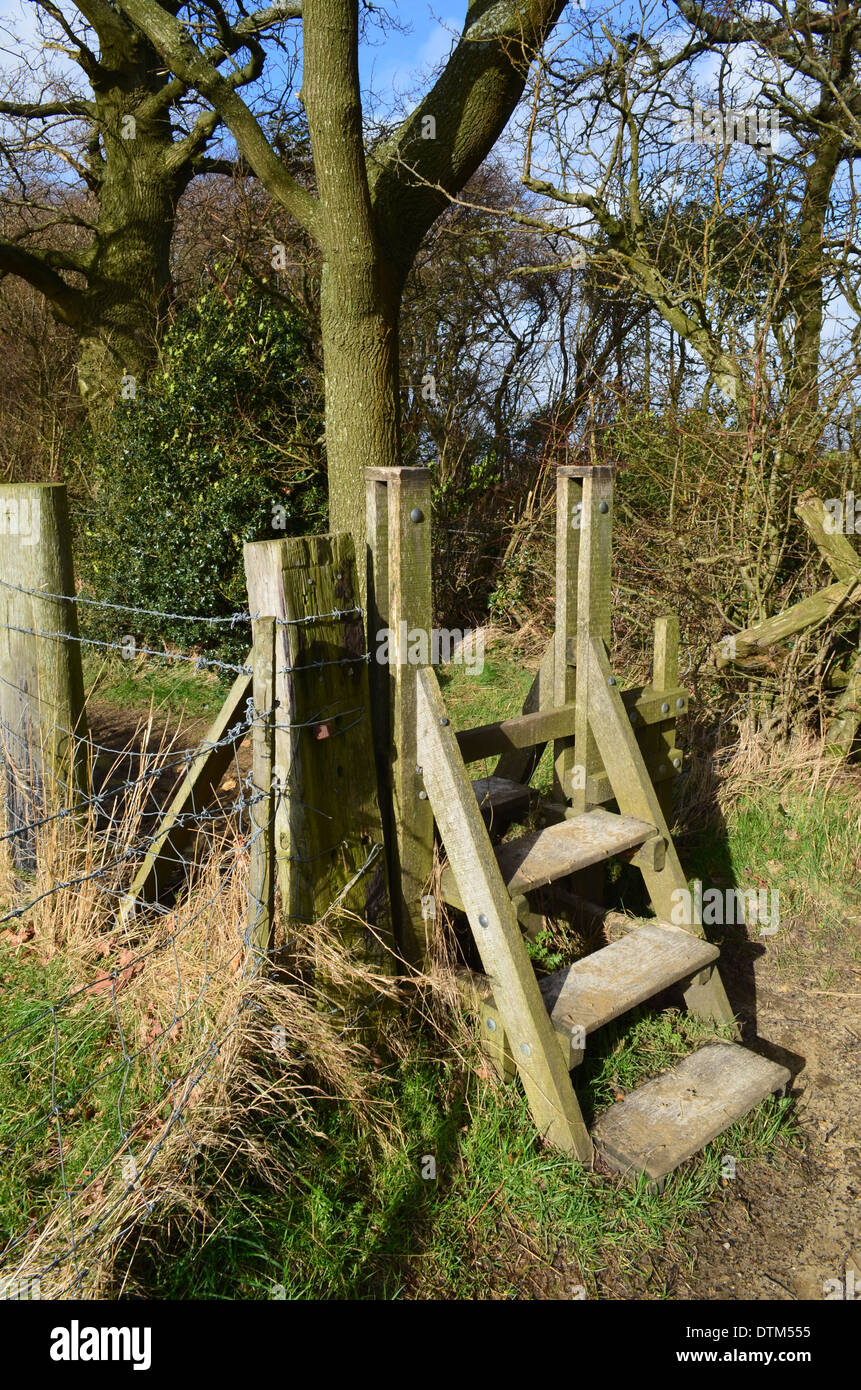 Wooden ladder stile gate in hi-res stock photography and images - Alamy