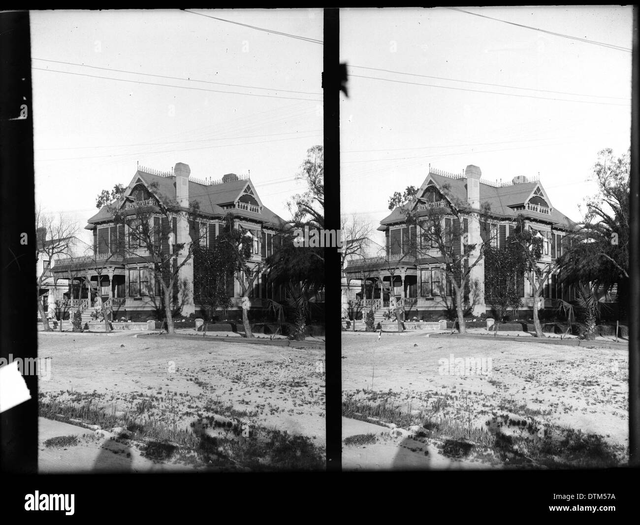 Two identical exterior views of the Banning Residence on Fort Moore ...