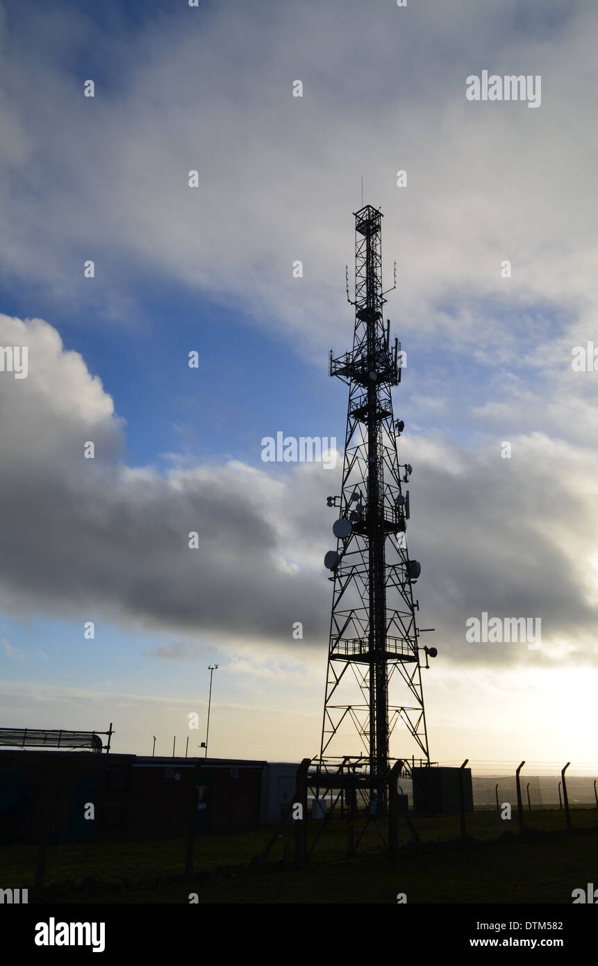 Communication mast in England Stock Photo - Alamy