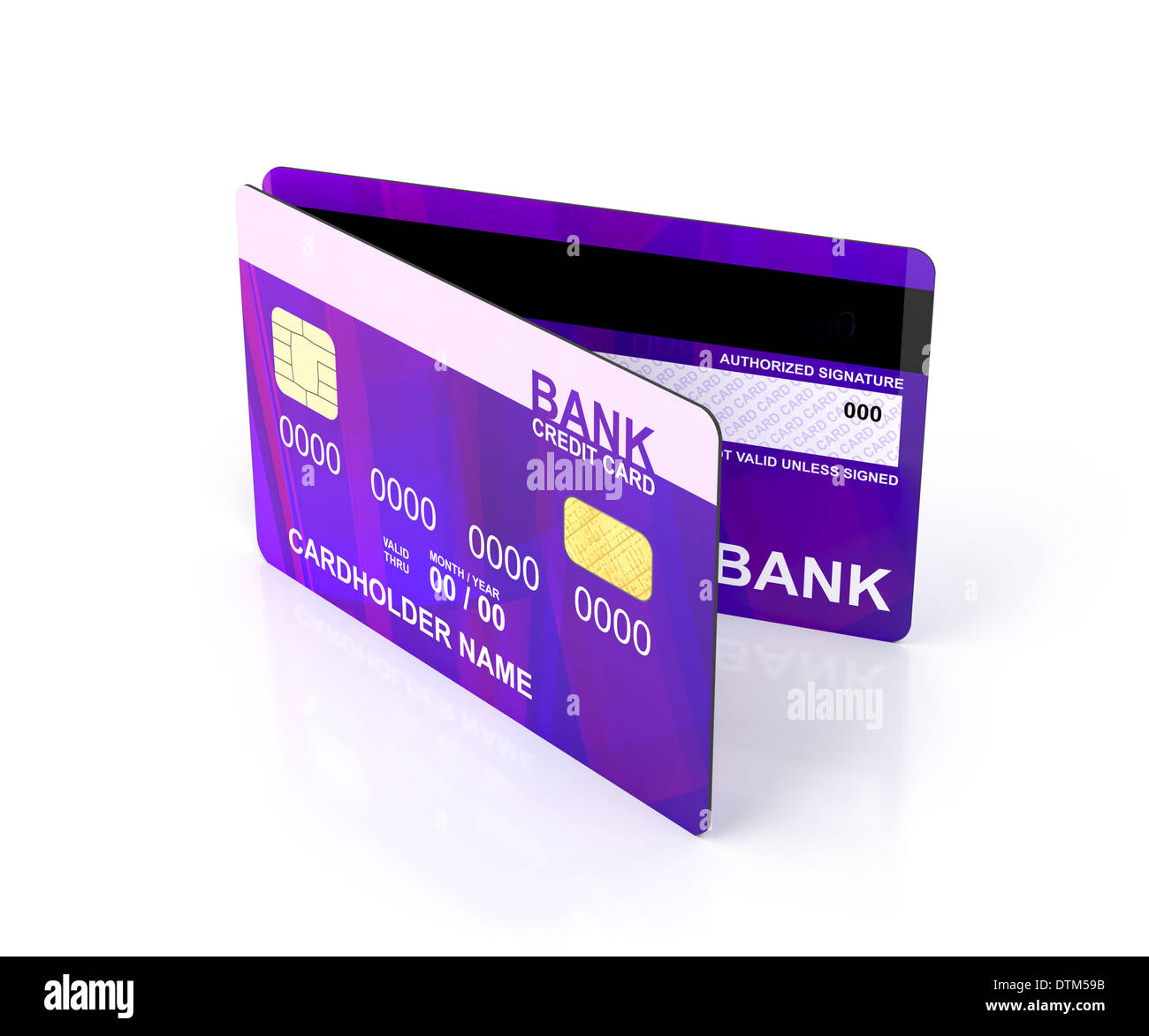 Credit cards on white background Stock Photo - Alamy