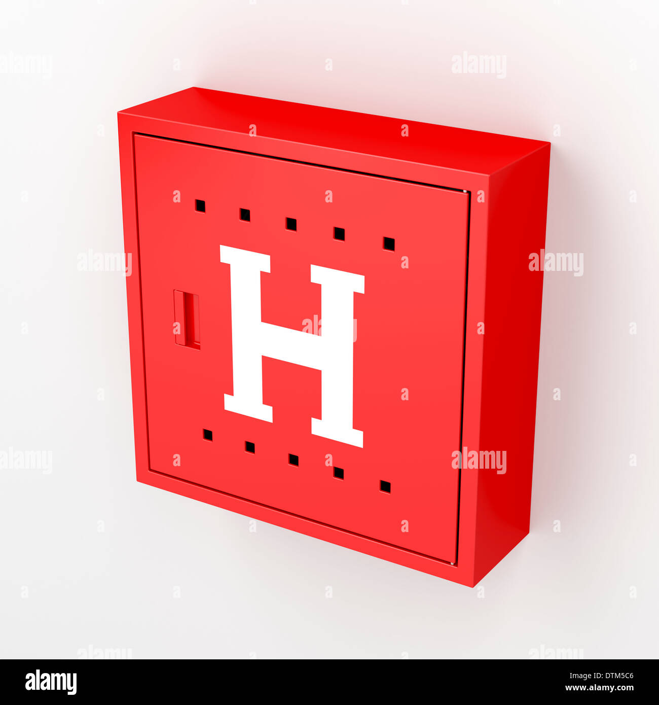 Hydrant cabinet on white background Stock Photo - Alamy