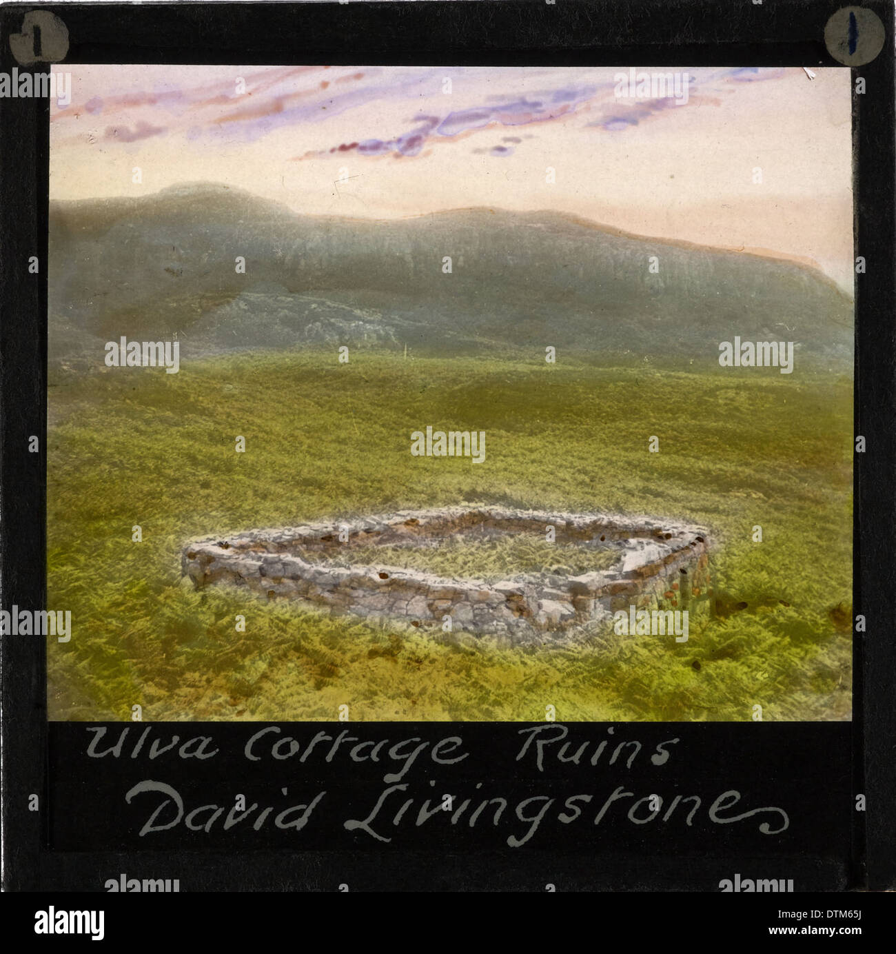 This photograph depicts the ruins of Ulva Cottage on the Isle of Ulva ...
