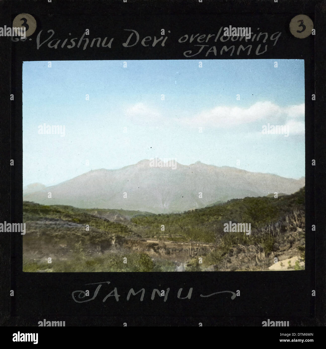 A view of the Vaishnu Devi temple, overlooking Jammu, India, captured ...